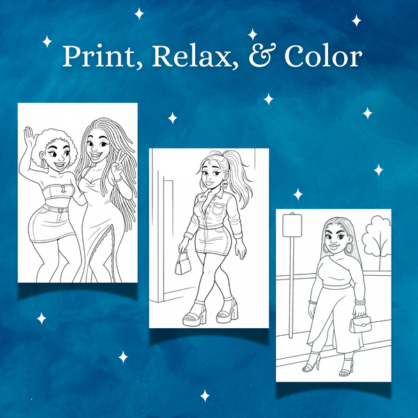 Printable A Night Out Coloring Book – Evolving Color